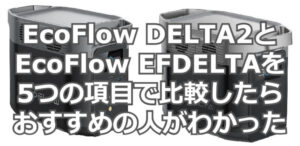 EcoFlow DELTA2とEcoFlow EFDELTAを5つの項目で比較したらおすすめの人がわかった | ポタ電で安心ウキウキ充電完了！